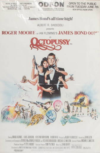 "octopussy" Movie Poster (1983), Large Uk Poster