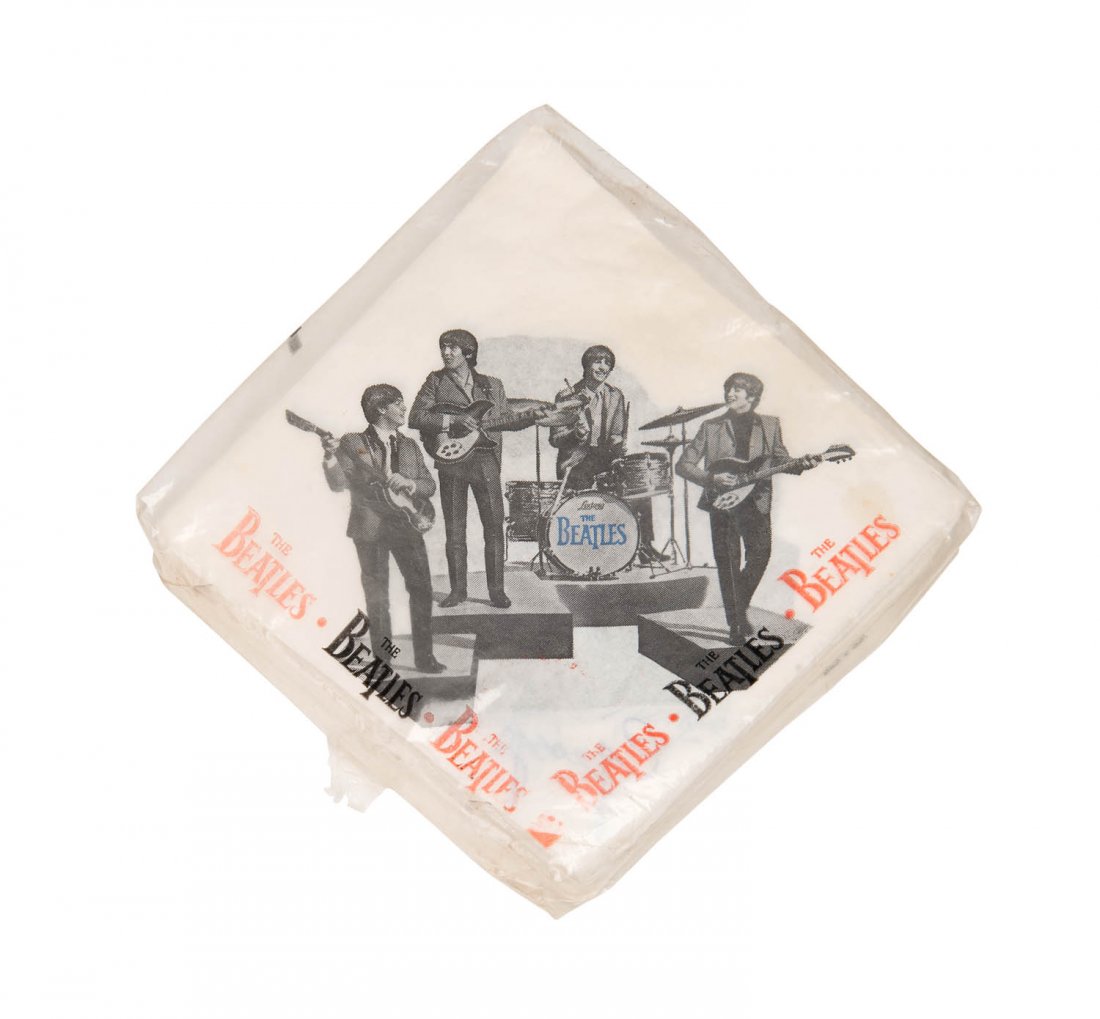 THE BEATLES: Original pack of 50 paper napkins made by