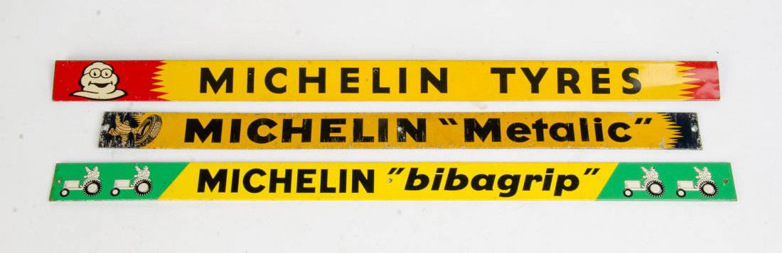 Michelin: A 1960s Michelin Tin Inflation Chart Sign, 83