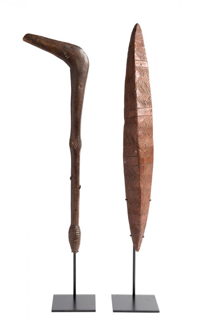 An Early Parrying Shield and Leangle Club