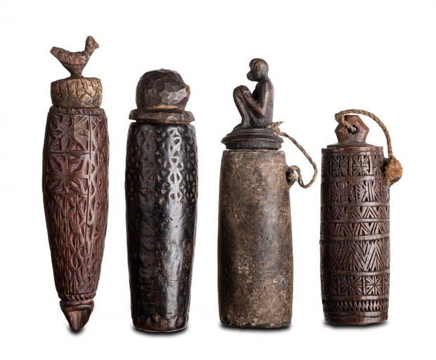 Eight Musical Instrument Containers Nepal (early