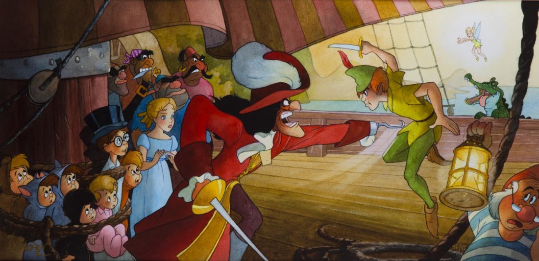 Peter Pan "Fighting with Captain Hook on Deck of Ship"
