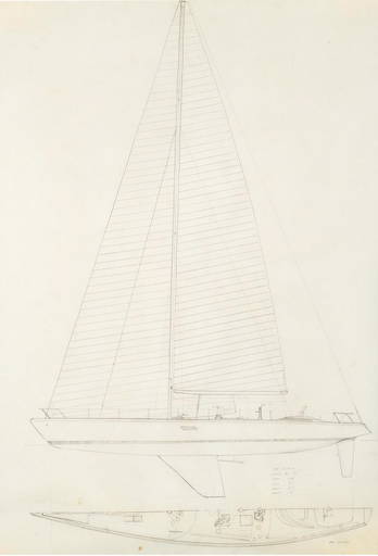 78' Sloop: Ben Lexcen Original Plans, Drawings