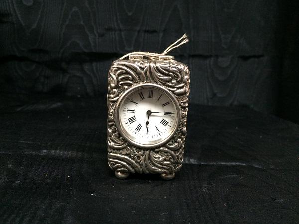 For Auction: sterling silver miniature clock (#0285) on May 30, 2021 ...