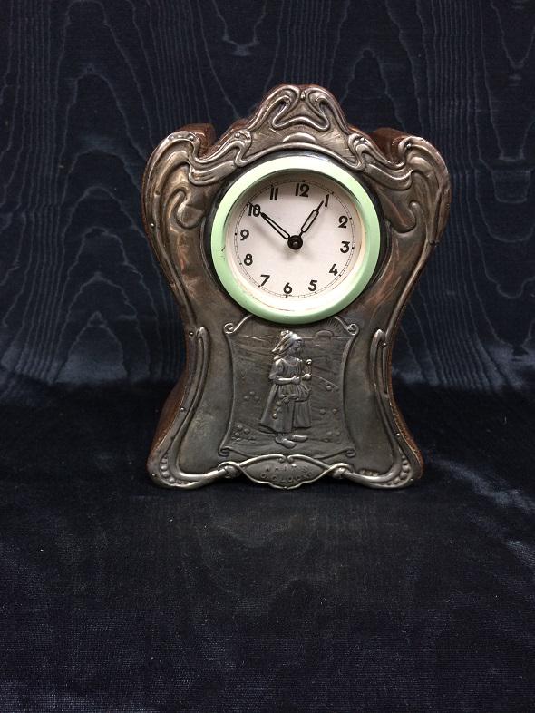 Sterling Silver Mantel Clock