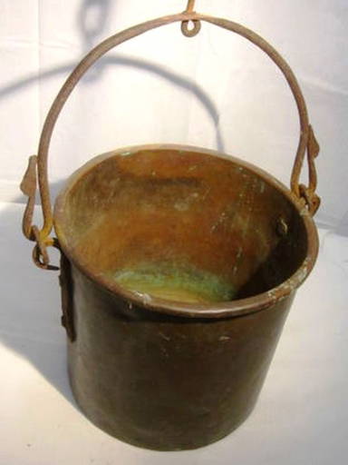 19th C Civil War Copper Bucket