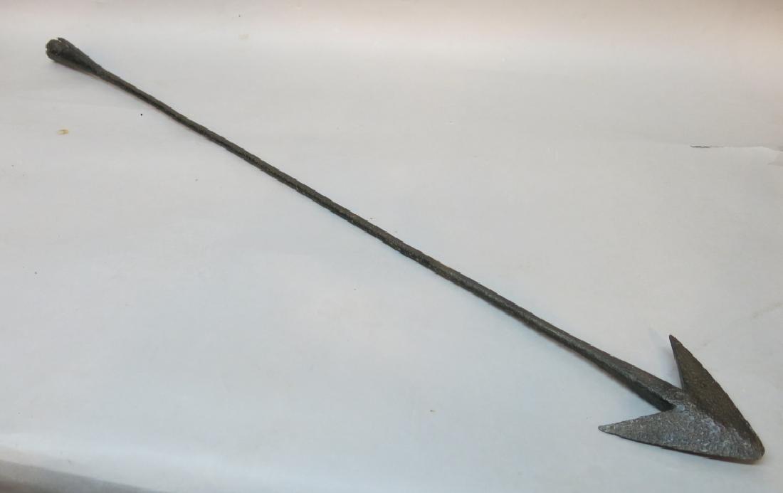 EARLY IRON DOUBLE FLUED WHALING HARPOON