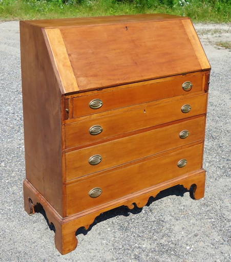 American Chippendale Curly Maple Desk