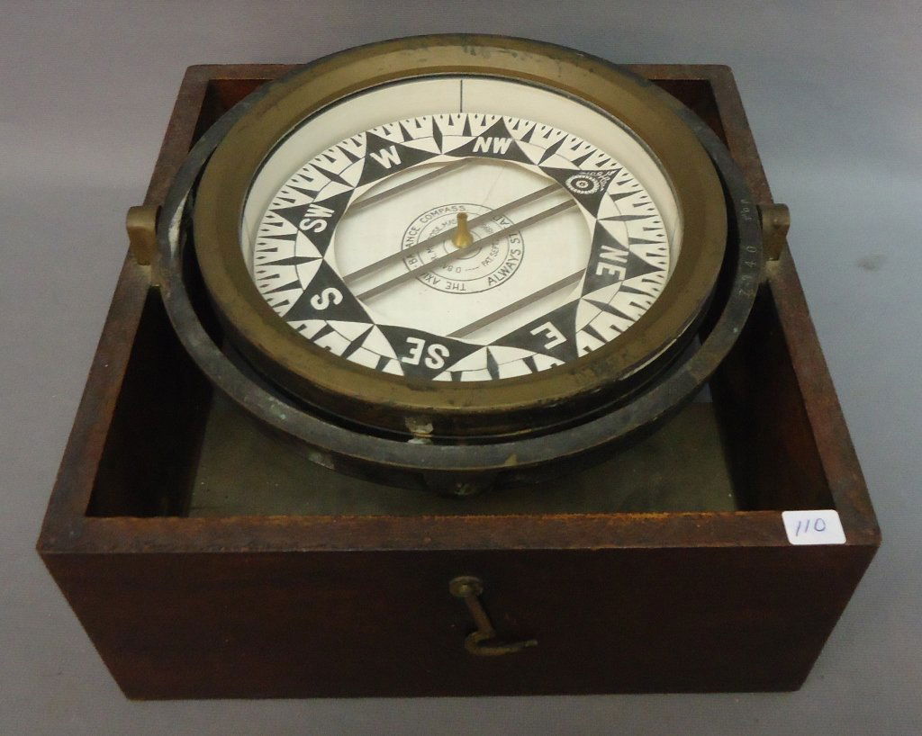 Vintage Boxed Ship's Compass