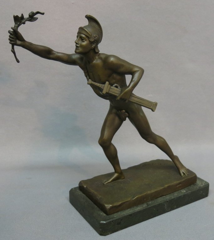 E. HAMBURGER BRONZE STATUE OF PHEIDIPPIDES