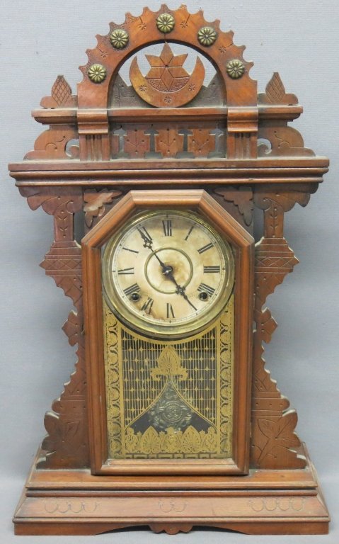 VICTORIAN GINGERBREAD CLOCK BY INGRAHAM