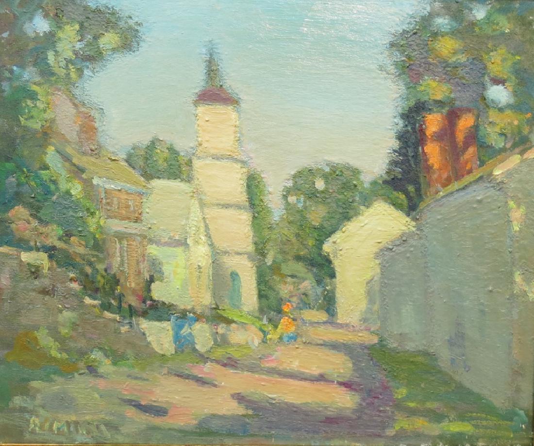 JOSEPH RIMINI OIL PAINTING OF ROCKPORT, MA