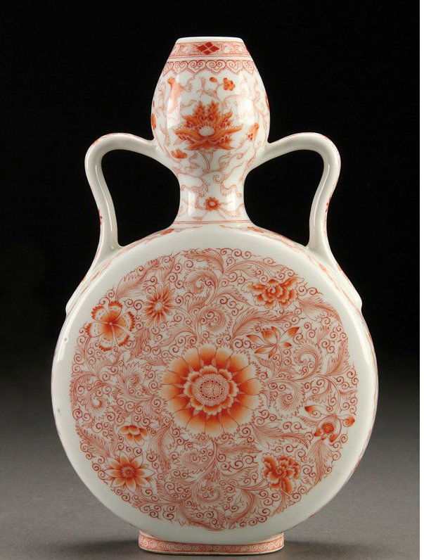 CHINESE QING MOON FLASK - Oct 11, 2013 | DynastyArt in Canada