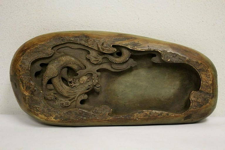 Fine 19th Century Chinese Scholar Inkstone Carved