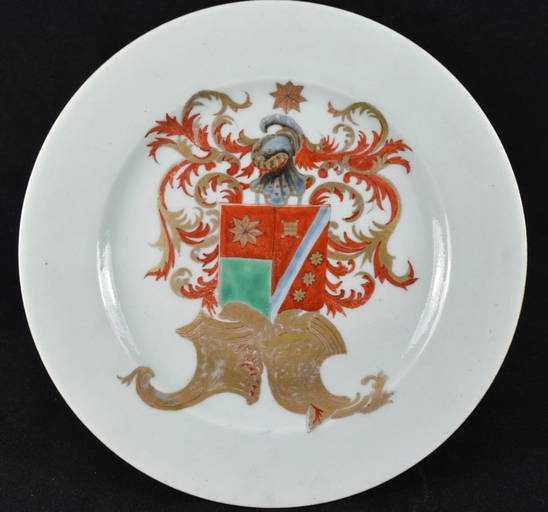 Rare 18th Century Chinese Export Armorial Plate