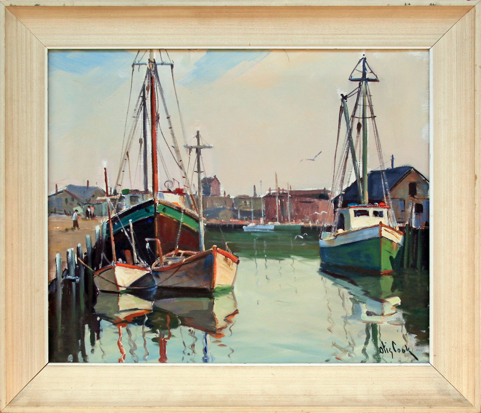 Otis Cook (1900-1980) Boats At Rest Auction