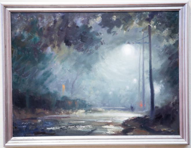 Wayne Morrell, "night Street Scene"