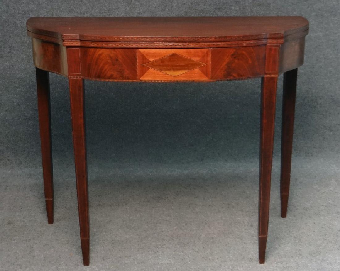 C. 1800 INLAID CARD TABLE PROB. SEYMOUR, BOSTON