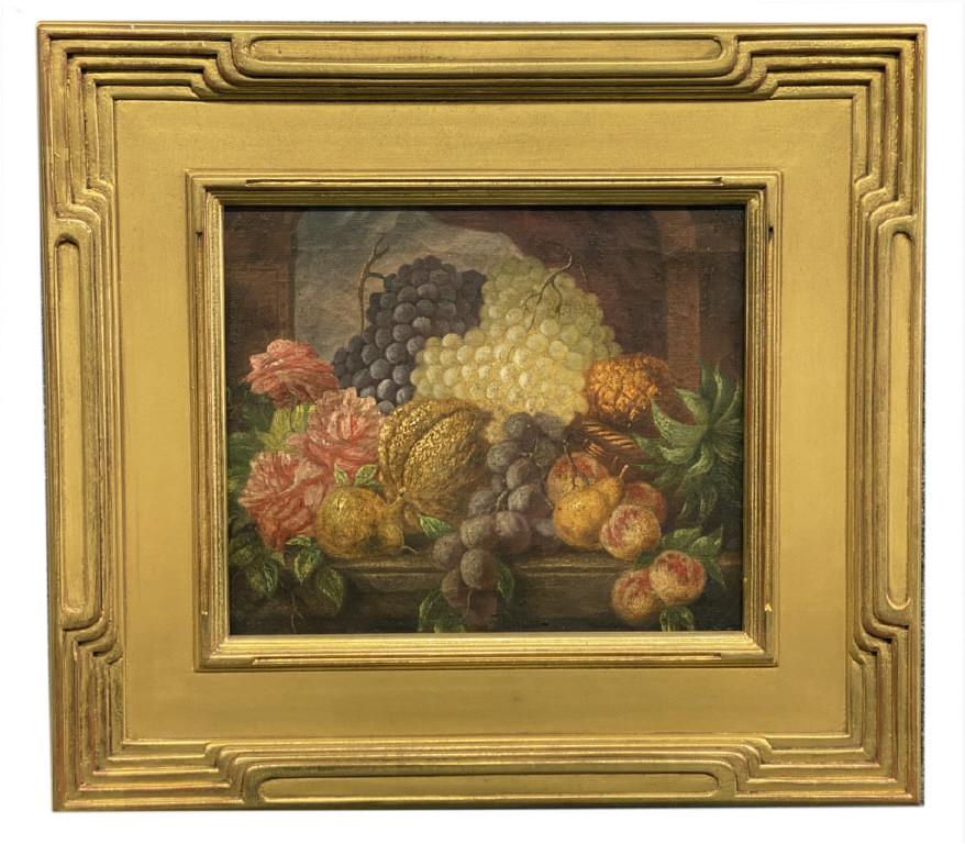 For Auction: O/CANVAS FLEMING, STILL LIFE OF FRUIT 10" X 12" (#0024) on ...