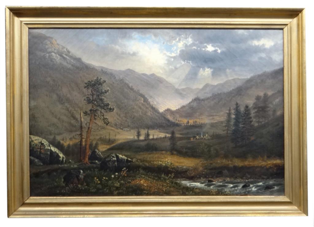 JOSHUA H. WYCKOFF, DATED 1875, OIL/ CANVAS "INDIAN - Apr 19, 2020 ...