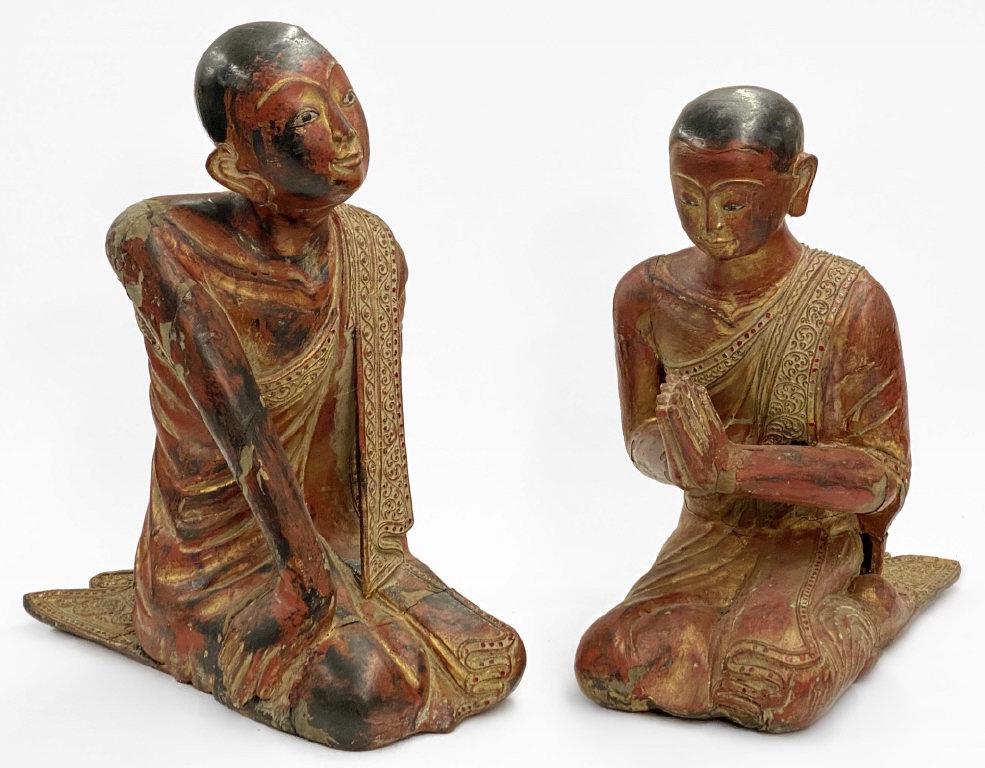 PR OF CARVED WOODEN ARHAT MONKS, 19THC. TALLEST 21 - Apr 19, 2020 ...