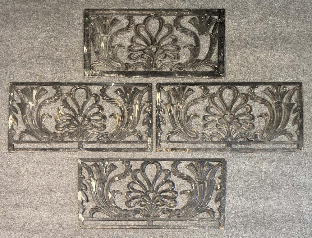 4 CAST IRON GREEK REVIVAL WINDOW GRATES 3= 40 1/2" X - Jul 26, 2020 ...