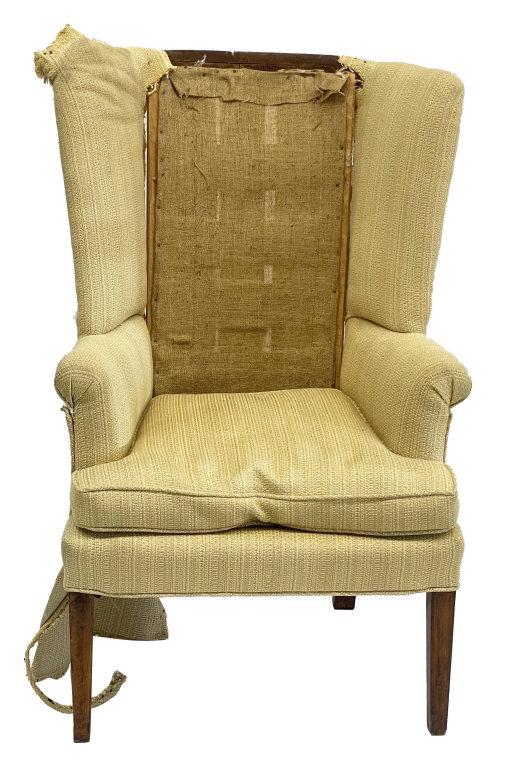 Early Barrel Back 18thc. Lolling Chair 43" X 27" X 24" Auction