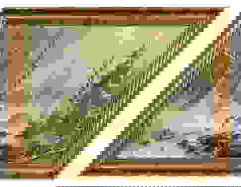 Oil / Canvas Sgnd Zang, Winter Logging Scene (john Zang, 1859 - ? ) 36 ...