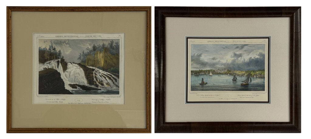 Hand Colored French "amerique Septentrionale" View Of Albany & Hadley ...