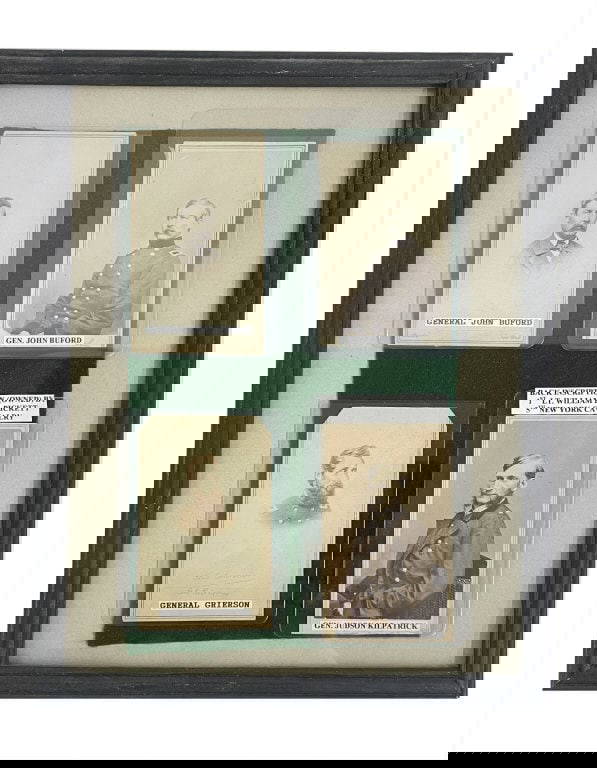 Frame W/ 4 Civil War Generals, Cdv Images Inc. Gen. John Buford, Gen ...