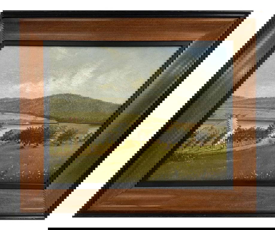 Oil/ Panel, Initialled J.b. (john Bechtel) 1841 - 1923 "view Of The ...