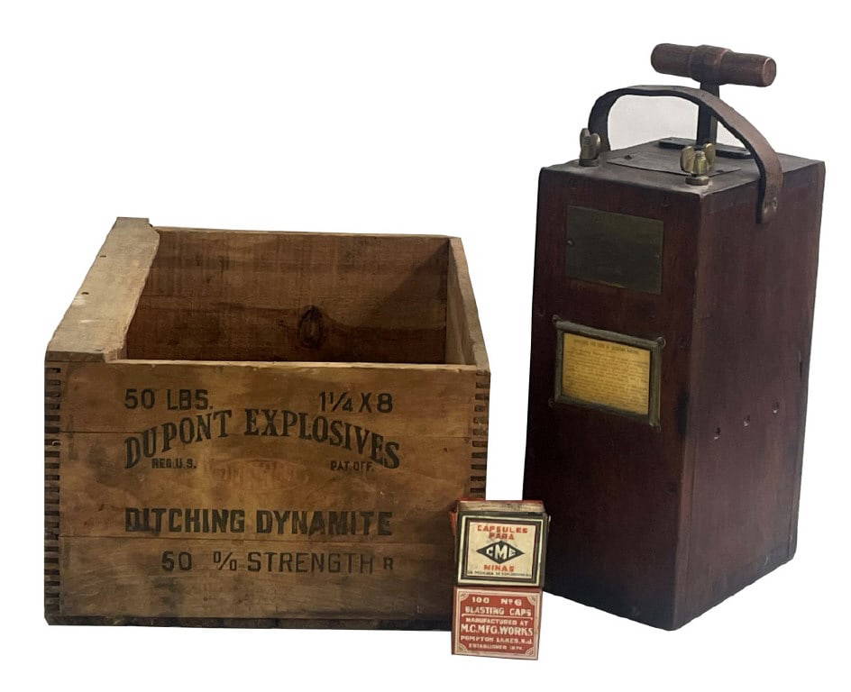 Dupont Blasting Machine #3, April 1924, Fidelity Electric Co. W/ 50 Lb ...