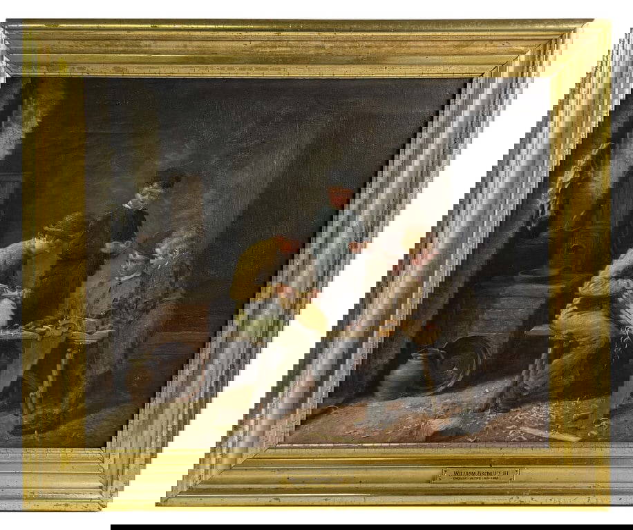 Oil / Canvas William Bromley Iii "making A Bowl" London Canvas Stamp 17 ...