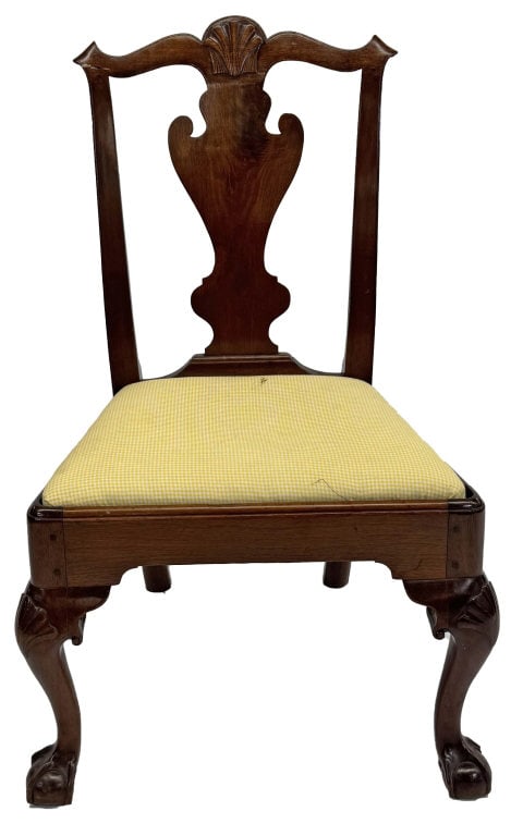 Philadelphia Walnut Triple Shell Side Chair 37 1/2" X 23 1/2" X 21 1/2 ...