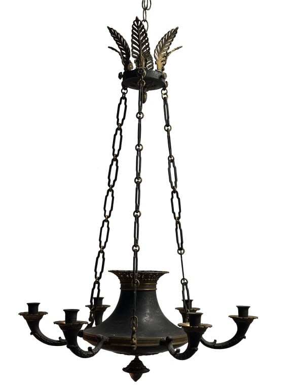 Classical Empire Style Ceiling Fixture Electrified 31" X 25" Auction