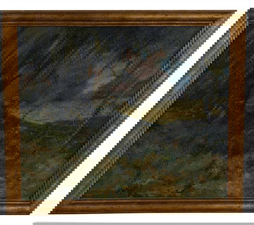 Oil/canvas Landscape Signed W. M. Clute Walter Marshall Clute (1870 ...