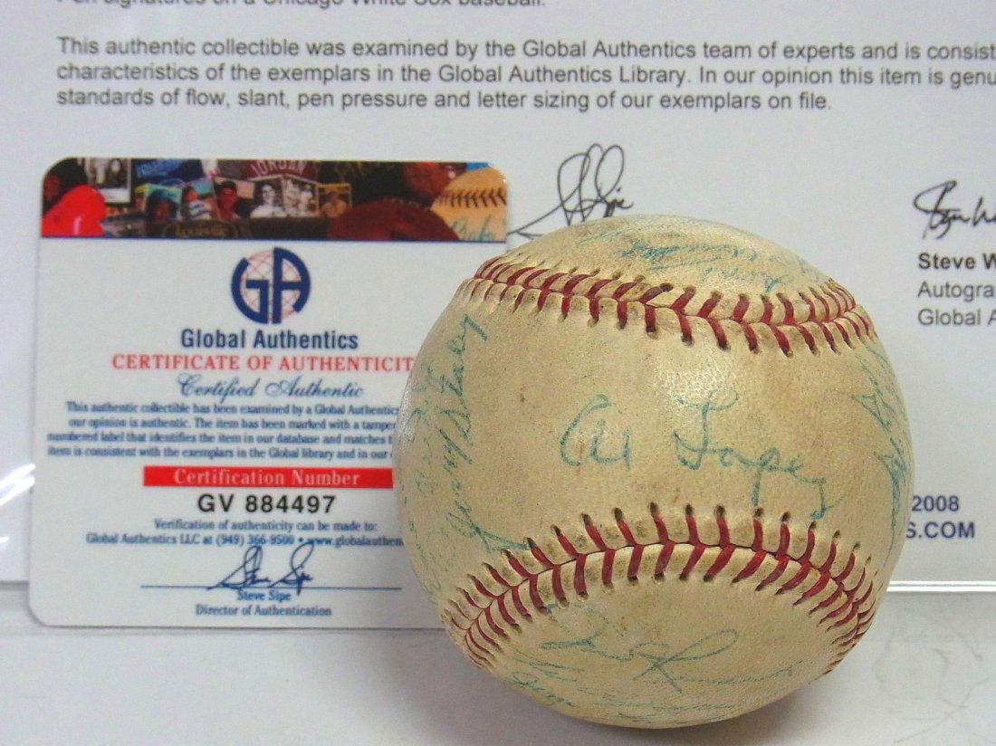 1958 Signed MLB Chicago White Sox Baseball Autographs