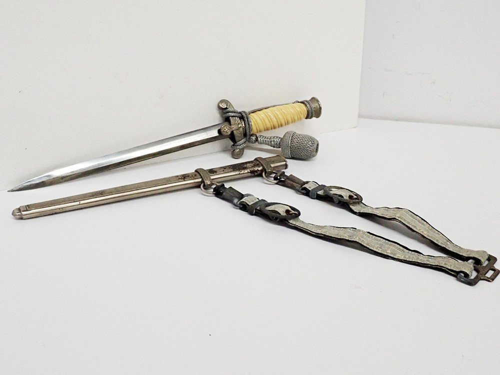 WWII German Army Dagger with Scabbard Knot and Hangers