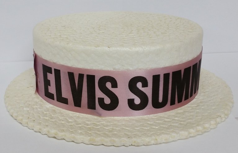 Elvis Presley 1970 Summer Festival Styrofoam Boater Hat