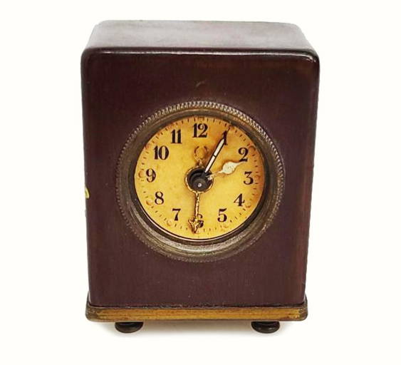 Antique Early German Travel Alarm Clock