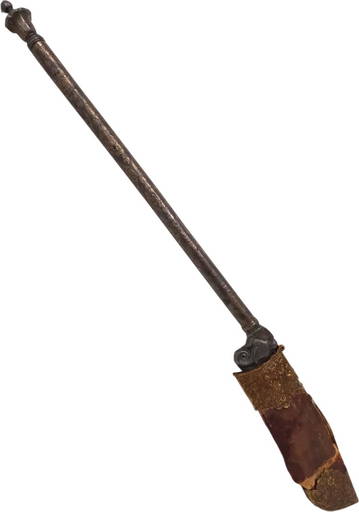 Mughal Indian Bhuj Axe 19 Century Silver Inlaid Gilt Iron Gold Scabbard ...