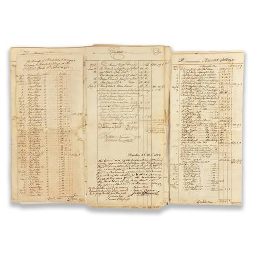 1773 John Hancock Signed List Of Harvard Bonds Treasurer Report Thomas ...