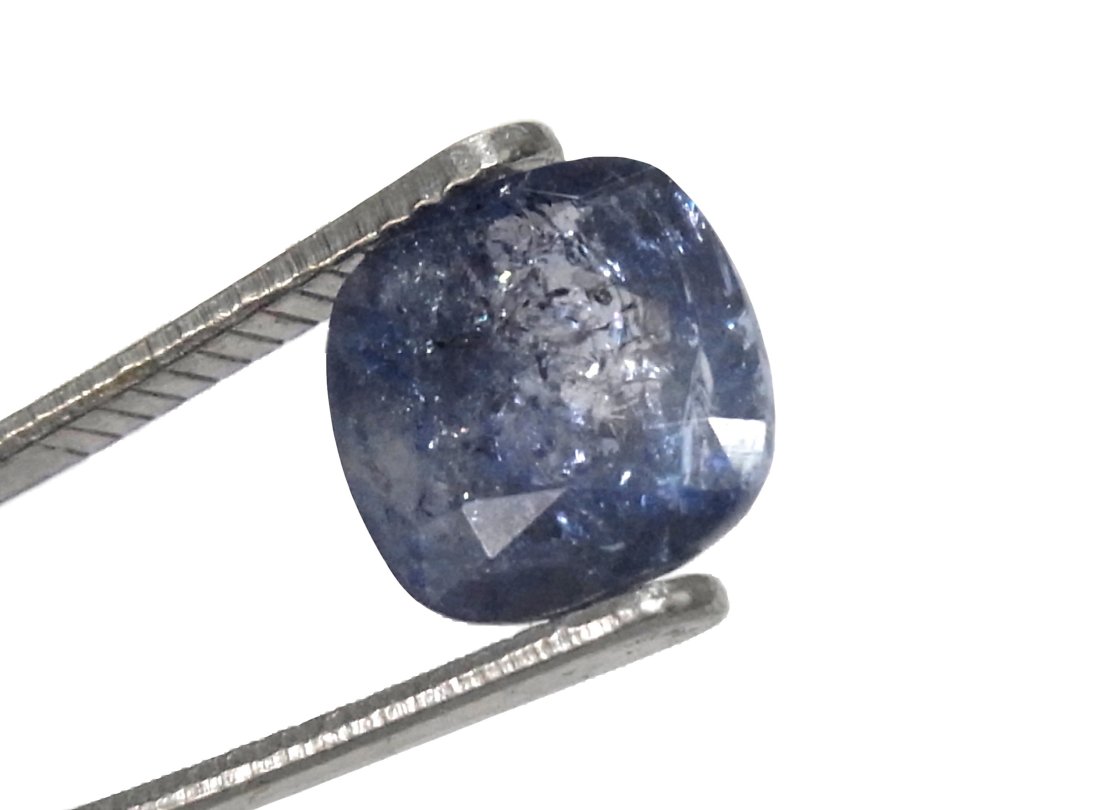 Rare 3.16ct Benitoite Faceted Cushion Cut Unset Loose Gemstone w/ Lab ...