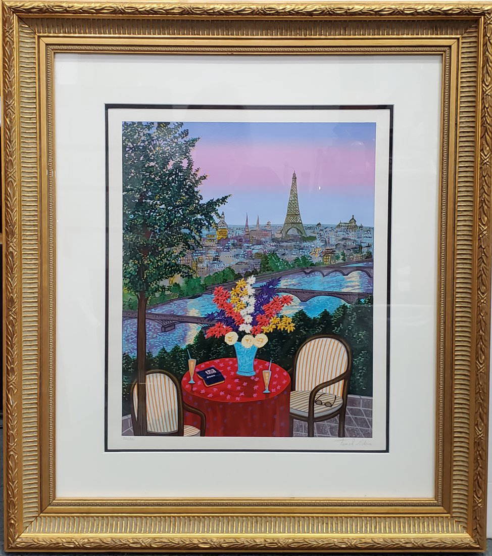 Fanch Francois Ledan Color Serigraph Seine Paris Pencil Signed ed350 ...
