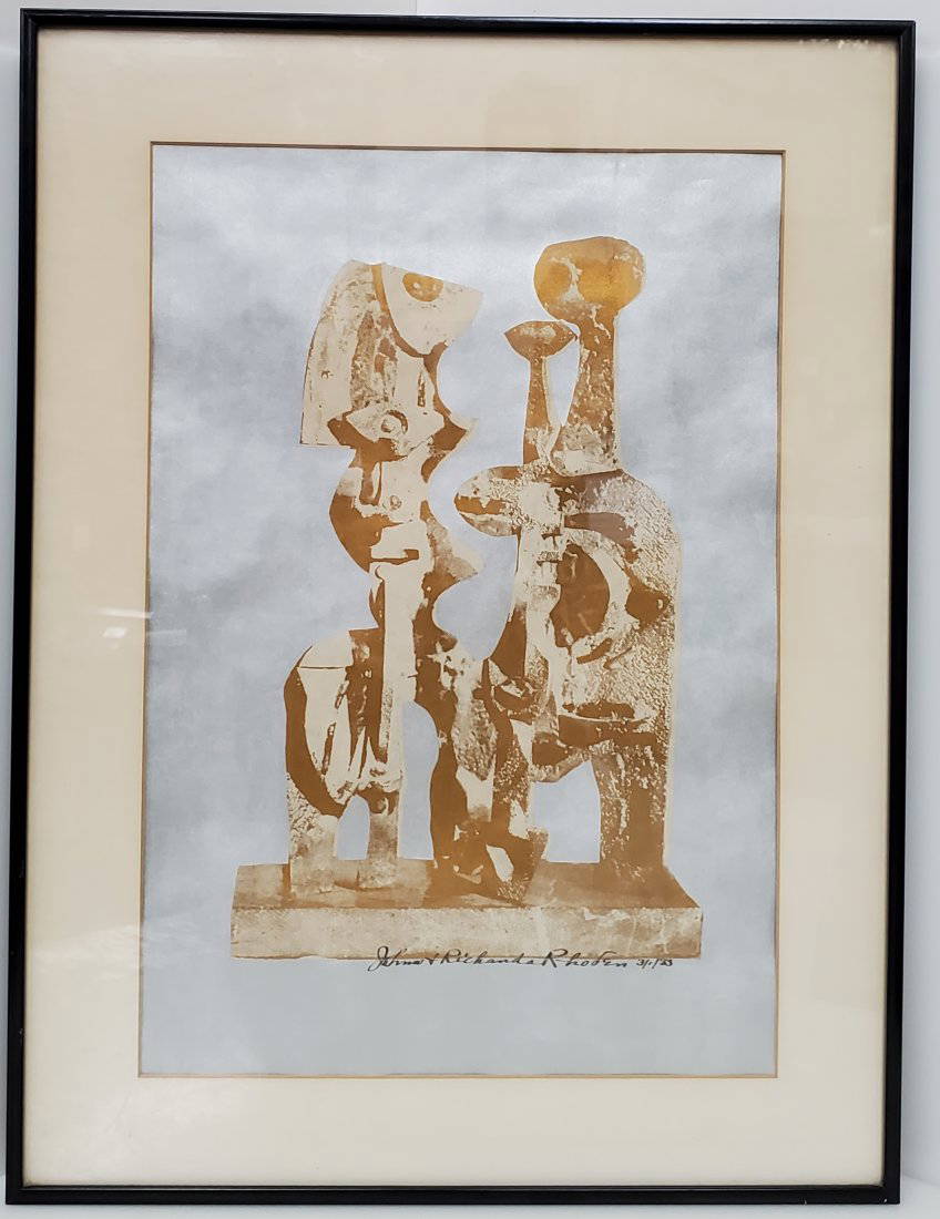 John And Richanda Rhoden Avant Garde Lithograph Sculpture Homage Series ...
