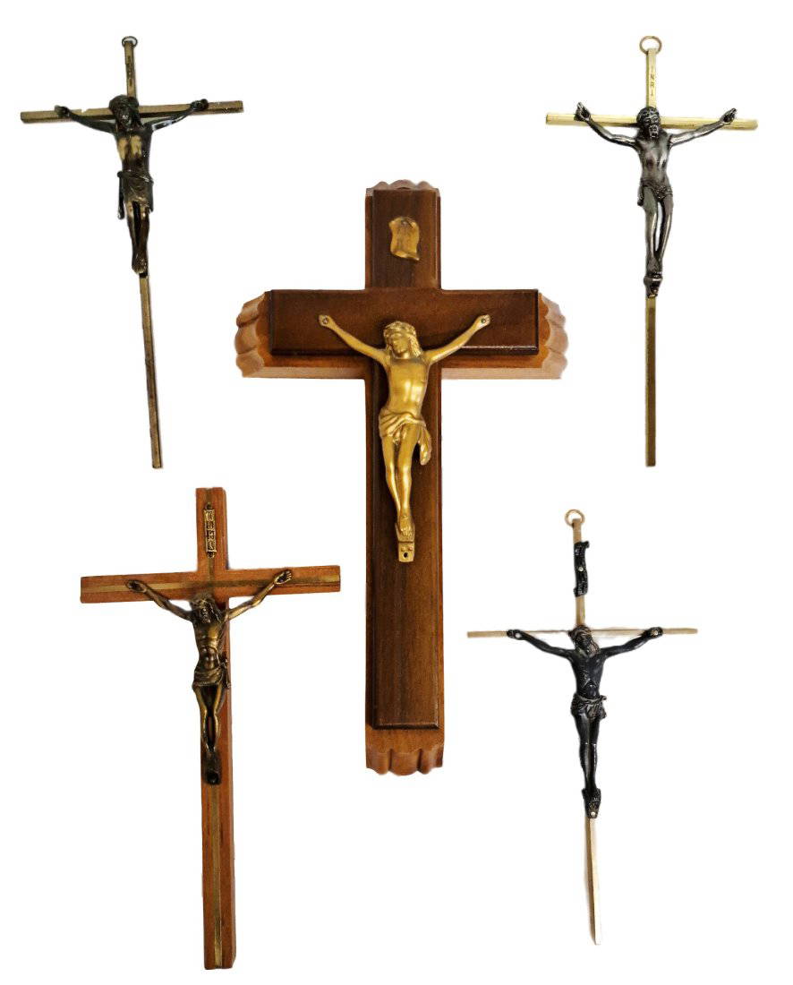 Holy Water Set And Set Of 3 Crucifixes Last Rites Communion Portable ...