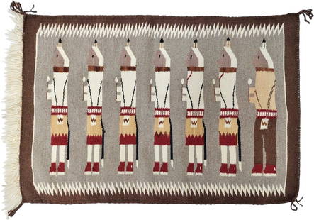 Sadie Begay Native American Navajo Vintage Pictorial Rug