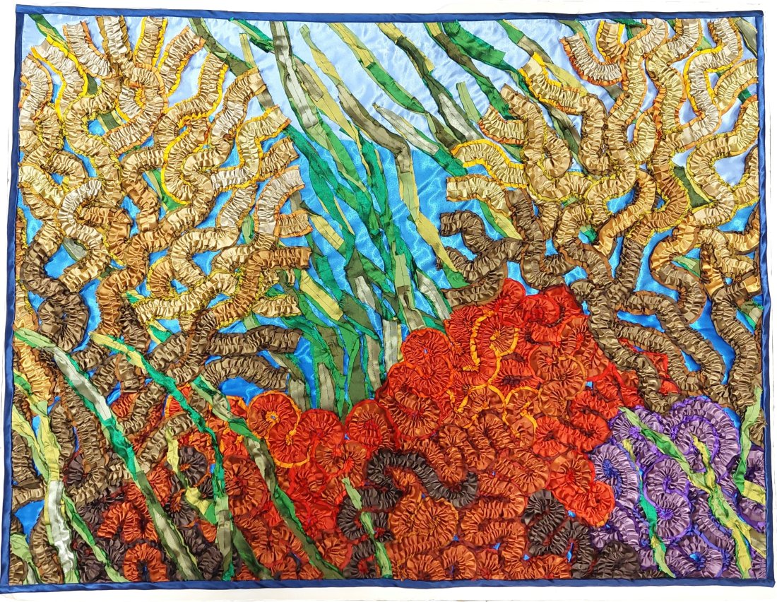Tim Harding Peg Meyer Coral Reef Silk Textile Signed Fine Art Ocean ...