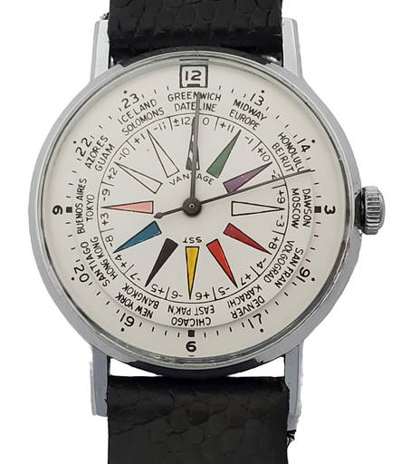 Hamilton Vantage Rare Concorde Sst World Time Mens Vintage Wrist Watch