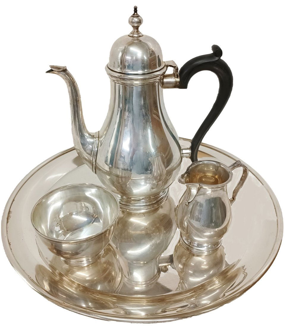 Tiffany & Co 4 Piece Sterling Silver Coffee Server With Platter 65 ...
